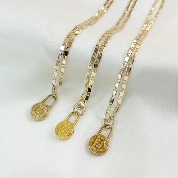 Fendi | Jewelry | Fendi 9s Logo Medallion And 4k Gold Filled Chain ...